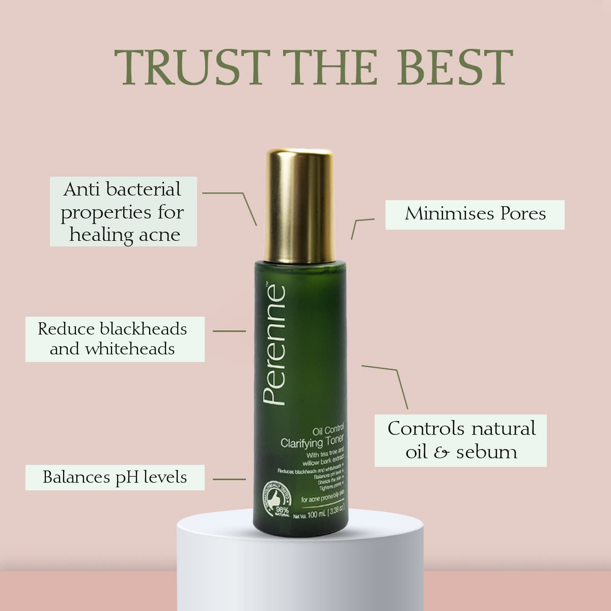 Oil Control Clarifying Toner with Tea Tree & Willow Bark Extract ...