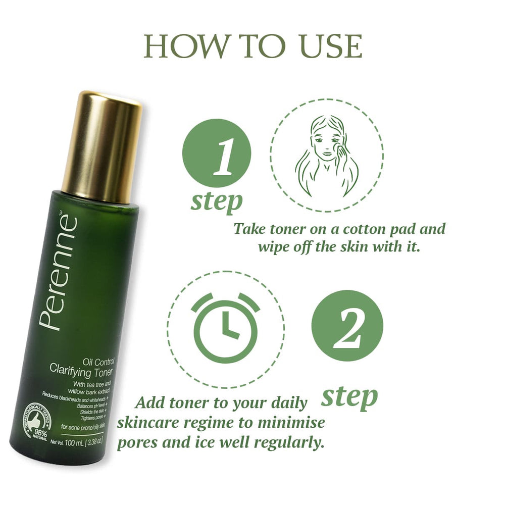 Oil Control Clarifying Toner with Tea Tree & Willow Bark Extract ...